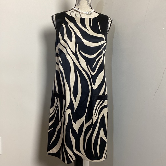 Alyx | Dresses | 78 Alyx Womens Black Beige Animal Print Pencil Cut ...